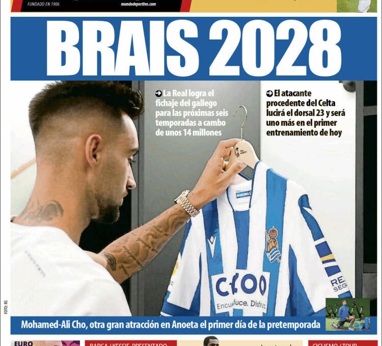 Joaquín, Rubén Castro, Brais, un brutal Nadal... Los protagonistas de las portadas de hoy ...